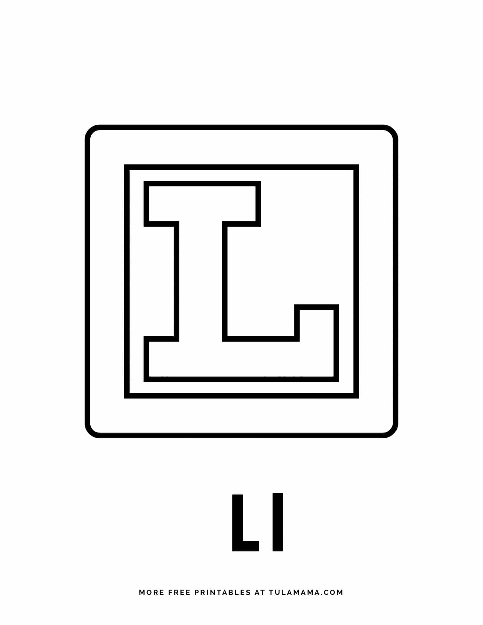 Fun, Free & Easy To Print Letter L Coloring Pages - Tulamama