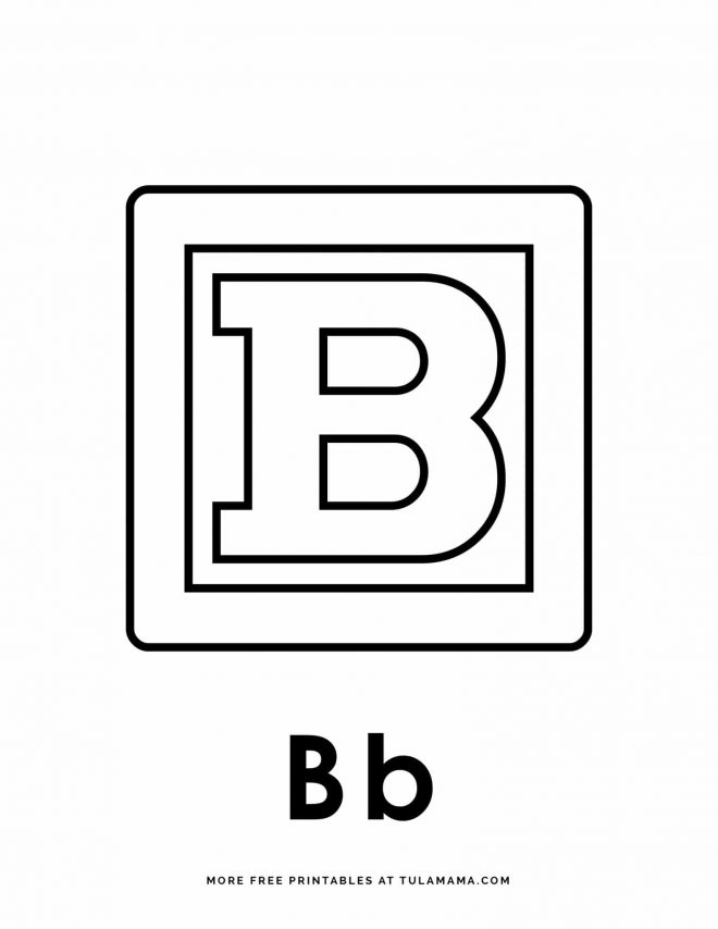 Free Printable Alphabet Blocks & Coloring Pages - Tulamama
