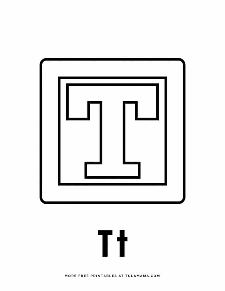 Free Printable Alphabet Blocks & Coloring Pages - Tulamama