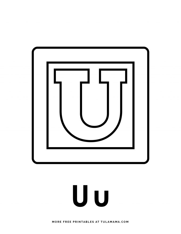 Free Printable Alphabet Blocks & Coloring Pages - Tulamama