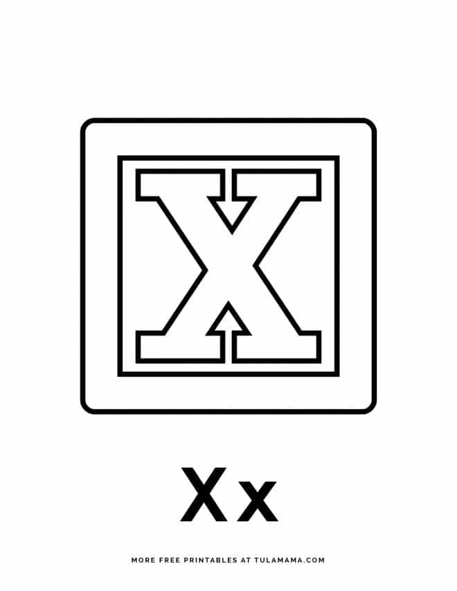 Free Printable Alphabet Blocks & Coloring Pages - Tulamama