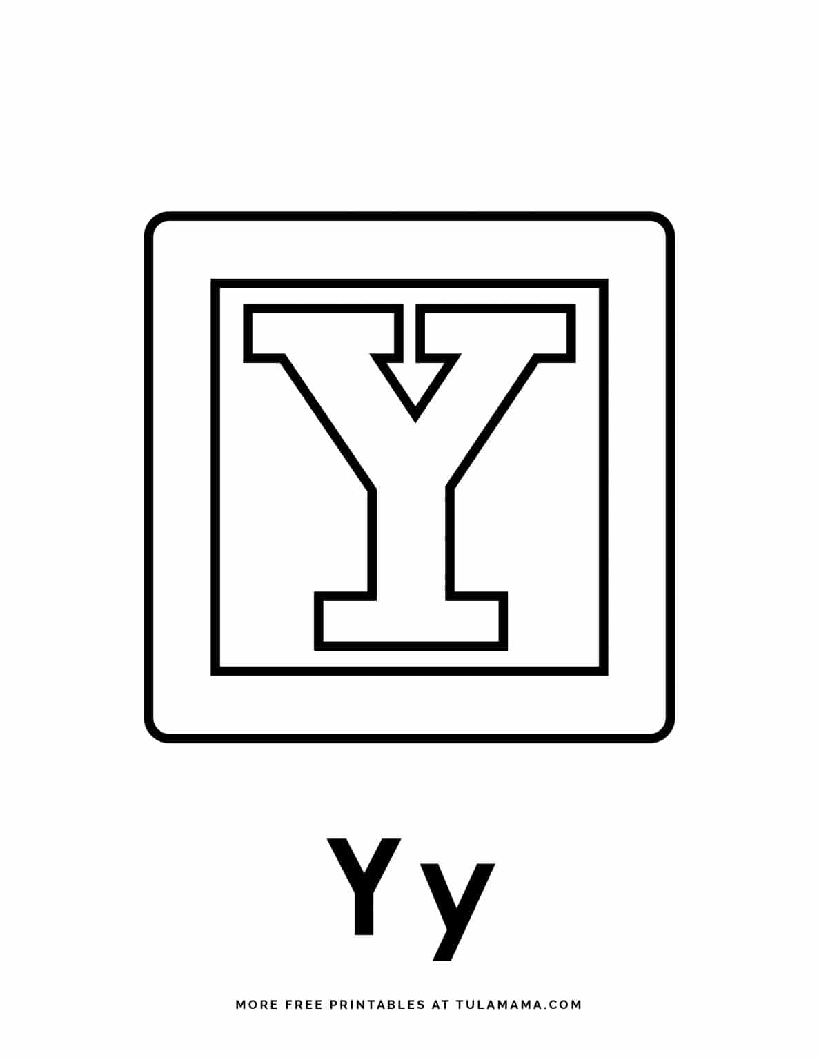 Free Printable Alphabet Blocks & Coloring Pages - Tulamama