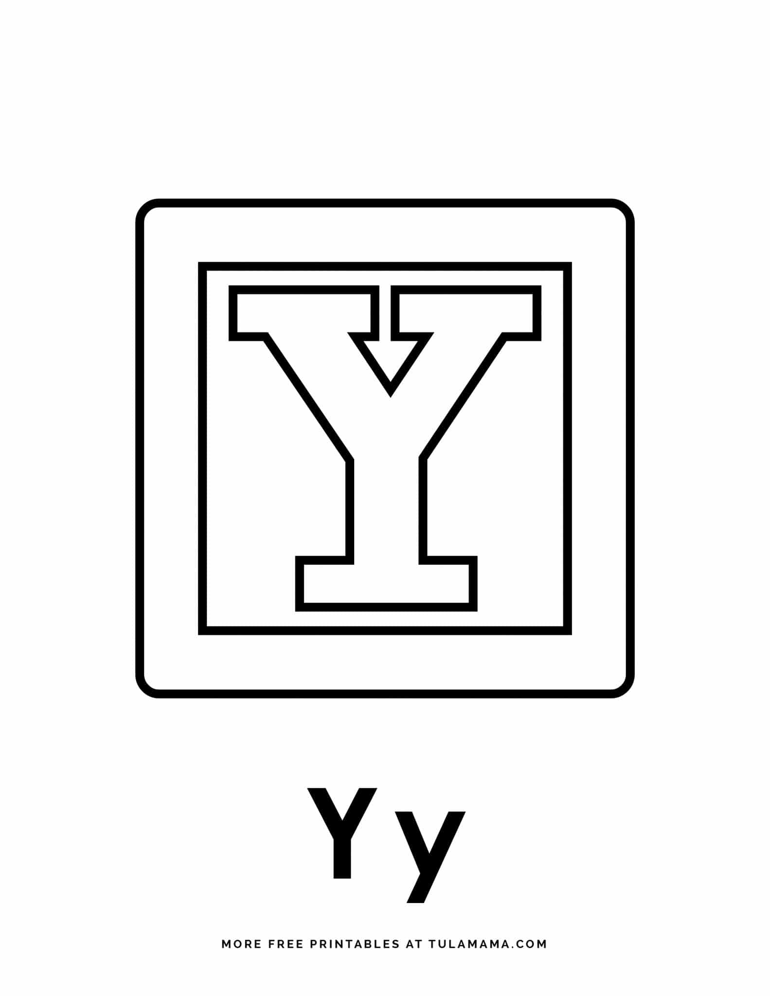 Free Printable Alphabet Blocks & Coloring Pages - Tulamama