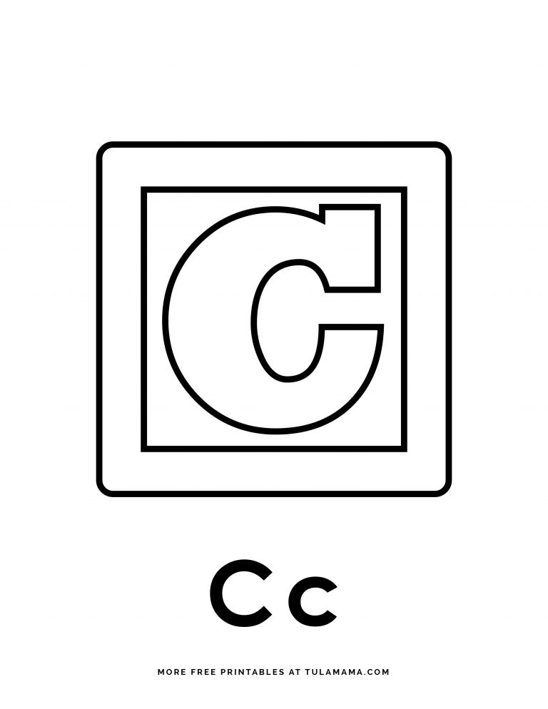 Free Printable Alphabet Blocks & Coloring Pages - Tulamama