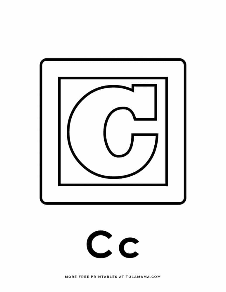 Free Printable Alphabet Blocks & Coloring Pages - Tulamama