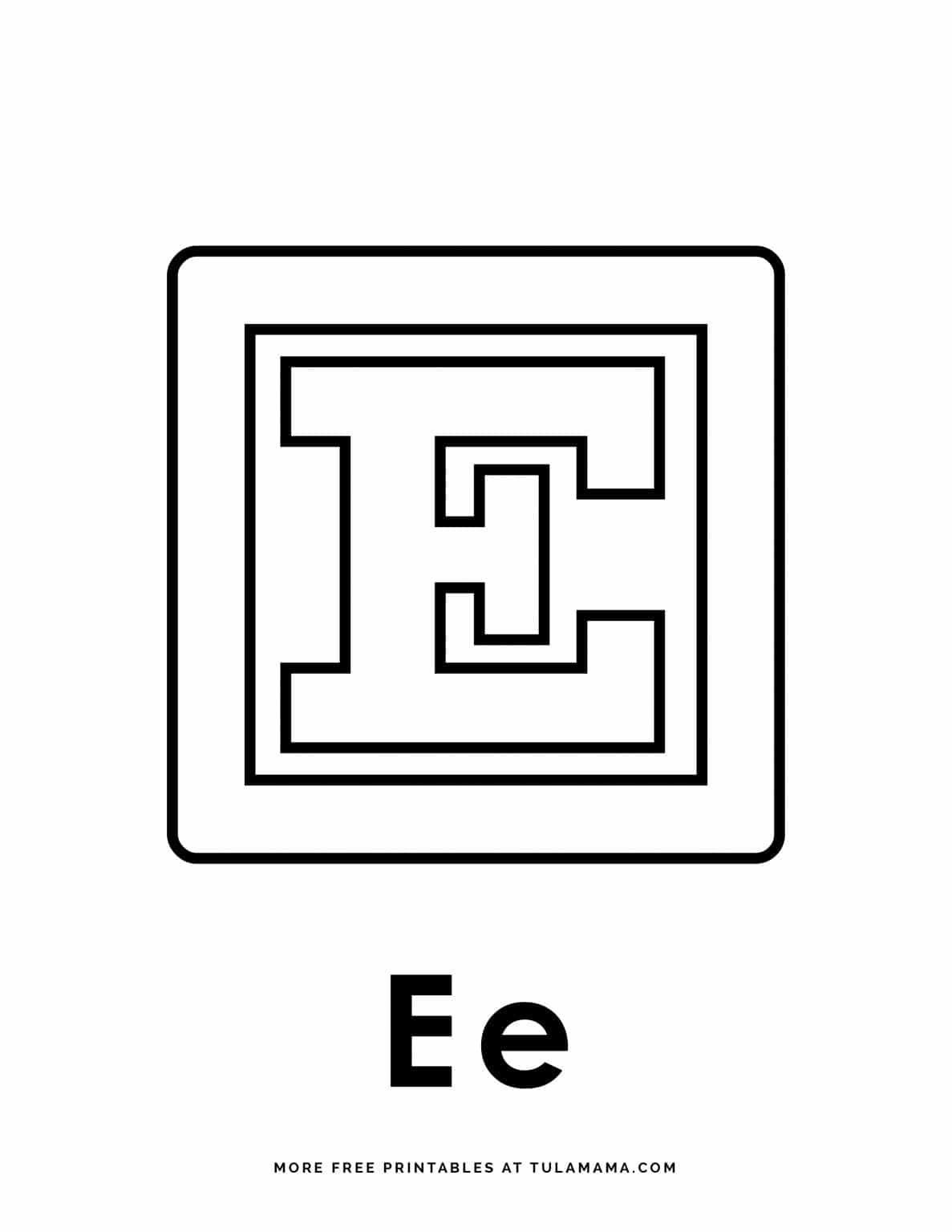 Free Printable Alphabet Blocks & Coloring Pages - Tulamama