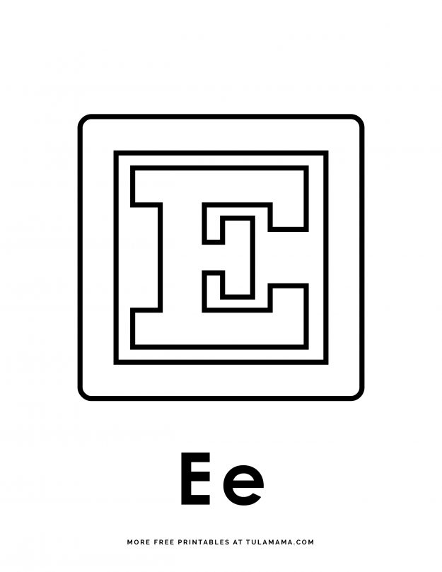 Free Printable Alphabet Blocks & Coloring Pages - Tulamama