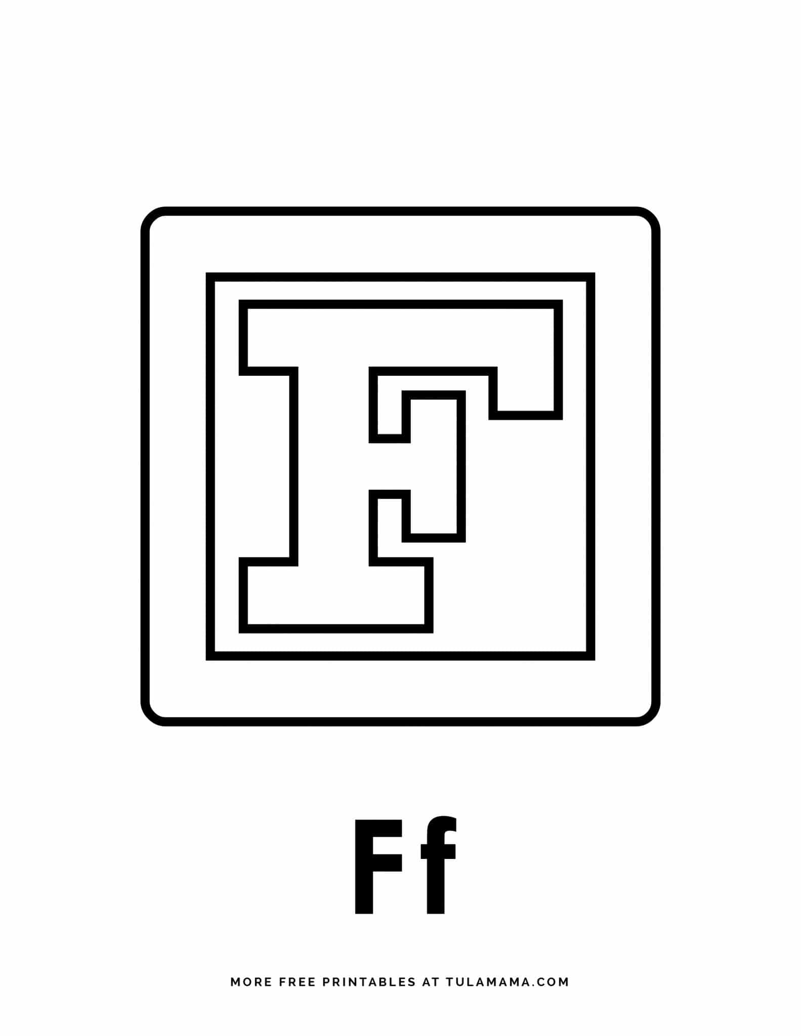 Free Printable Alphabet Blocks & Coloring Pages - Tulamama
