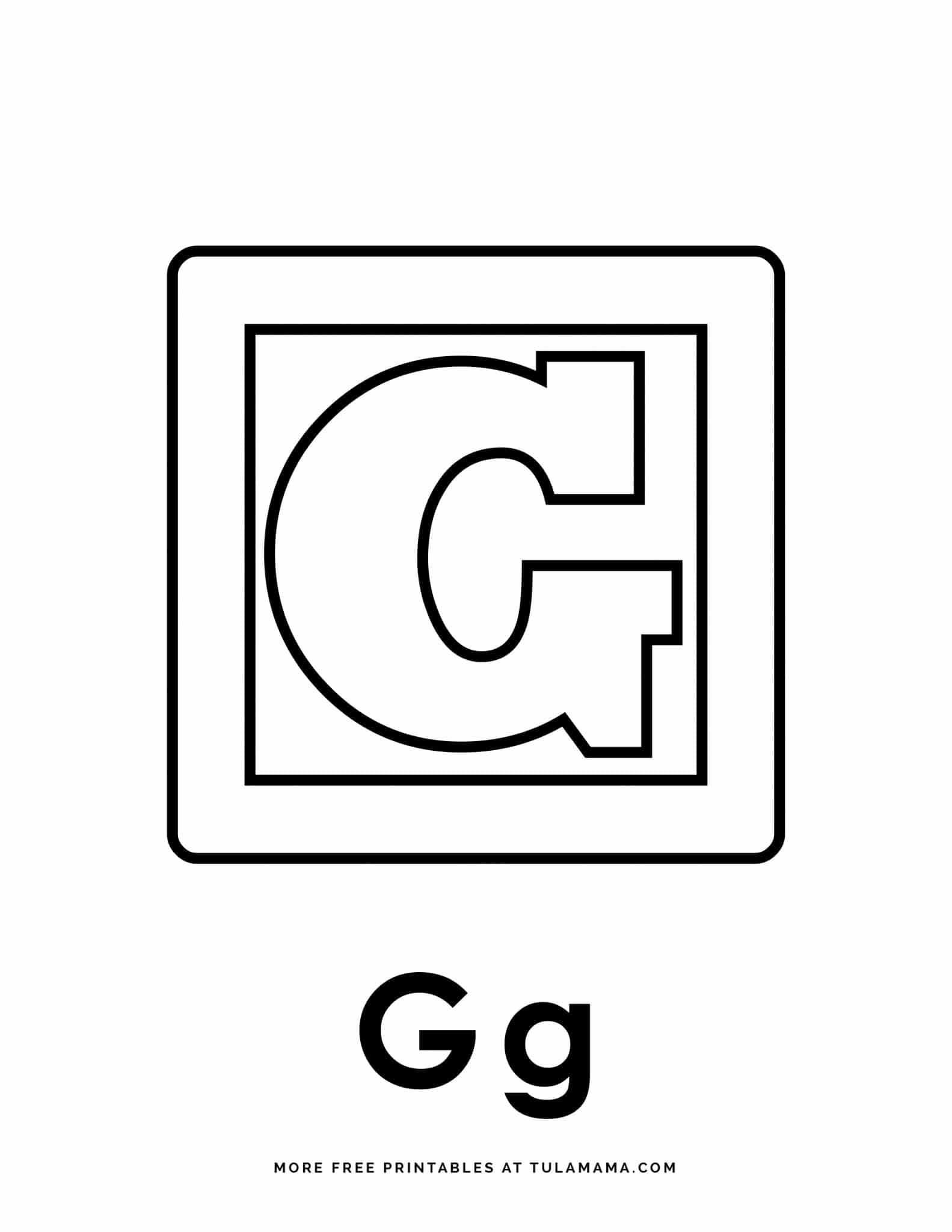 Free Printable Alphabet Blocks & Coloring Pages - Tulamama