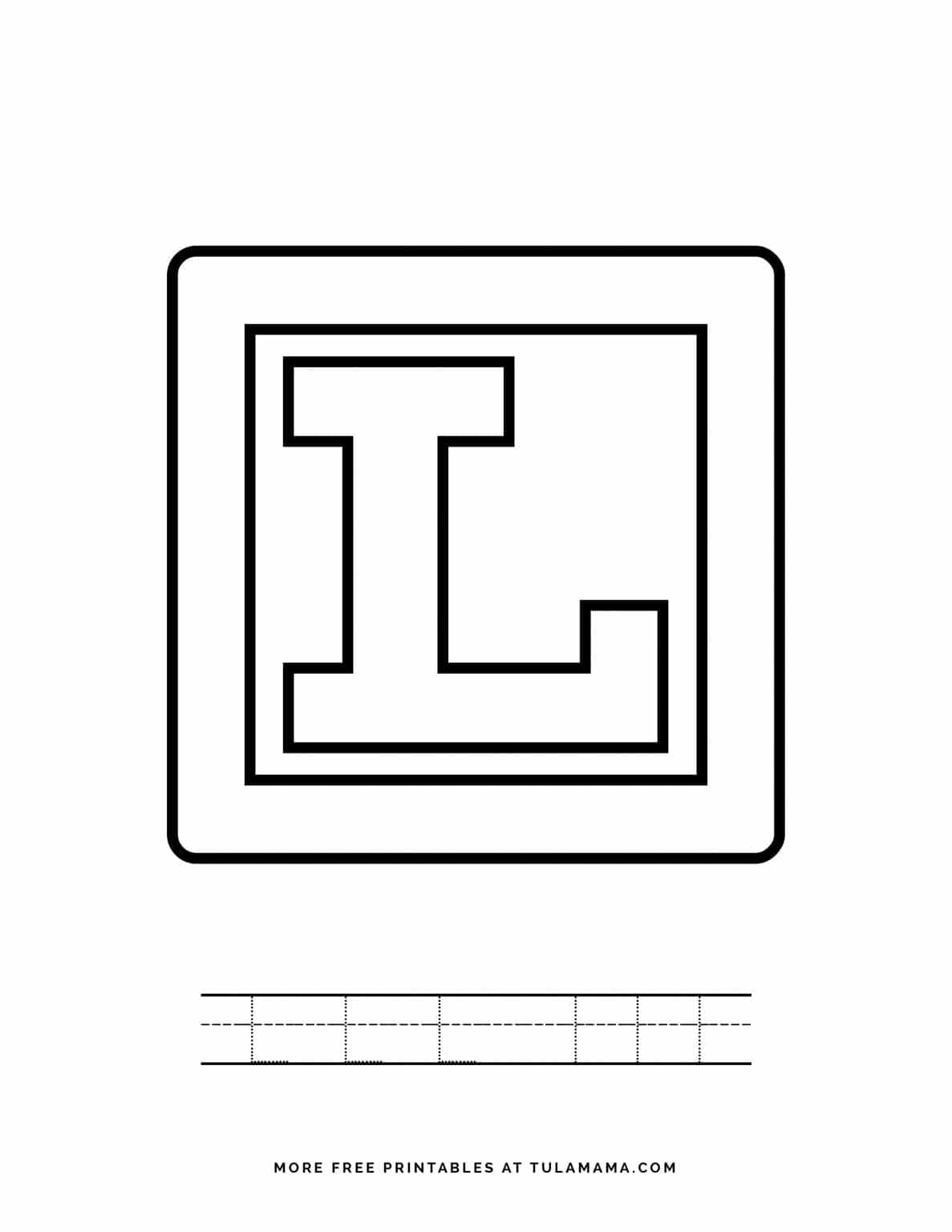 Fun, Free & Easy To Print Letter L Coloring Pages - Tulamama