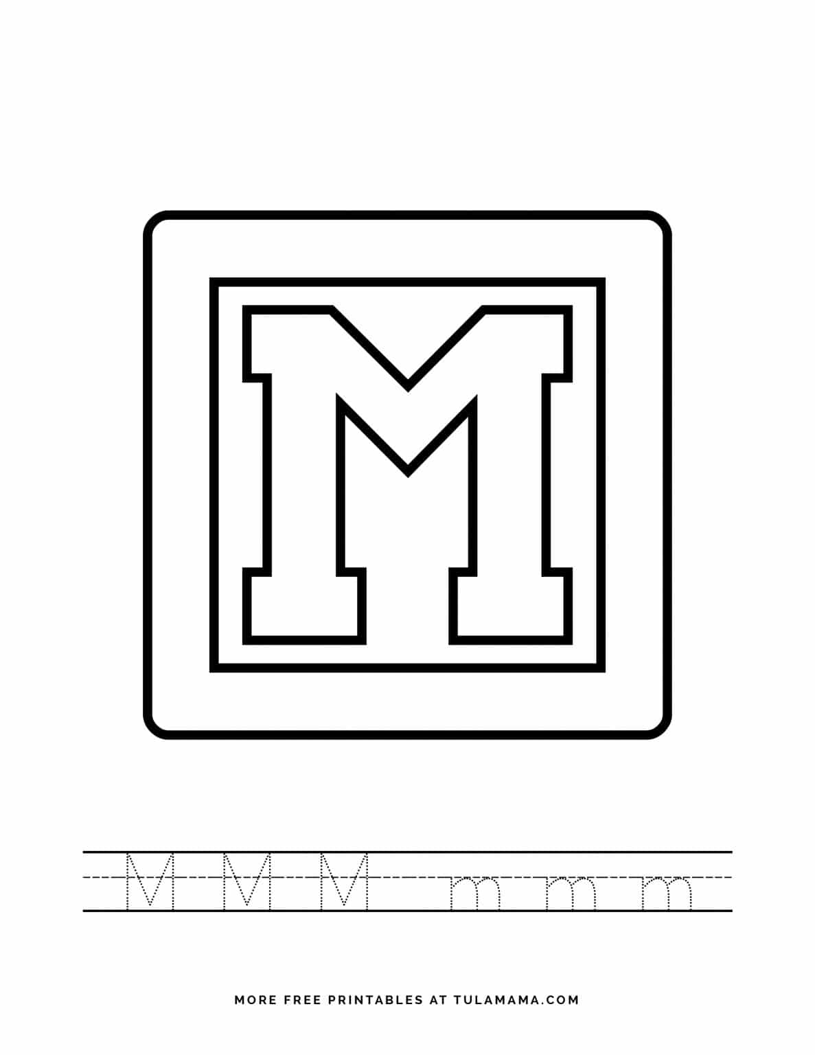 Fun, Free & Easy To Print Letter M Coloring Pages - Tulamama