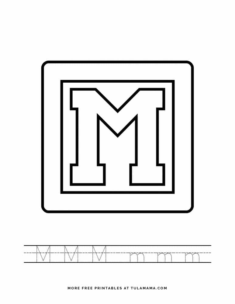 Fun, Free & Easy To Print Letter M Coloring Pages - Tulamama
