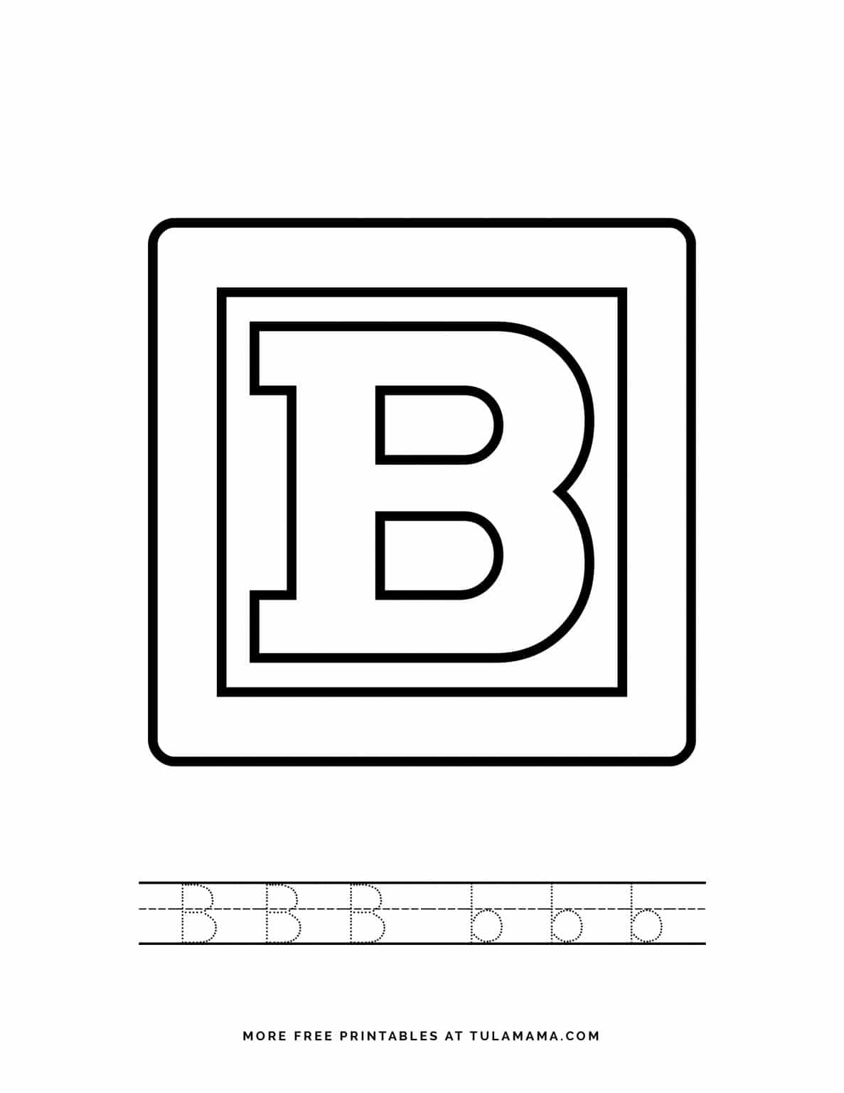 Fun, Free & Easy To Print Letter B Coloring Pages - Tulamama