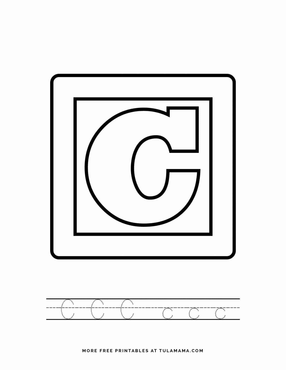 Fun, Free & Easy To Print Letter C Coloring Pages - Tulamama