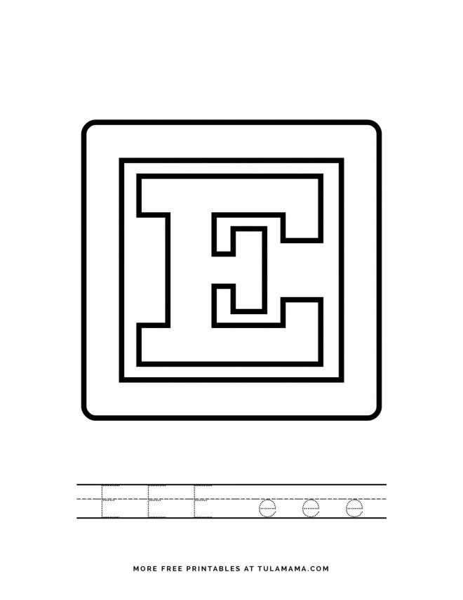 Free Printable Alphabet Blocks Tracing Worksheets For Preschoolers ...