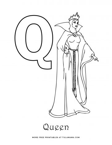 Free Printable Disney Alphabet Coloring Pages - Tulamama