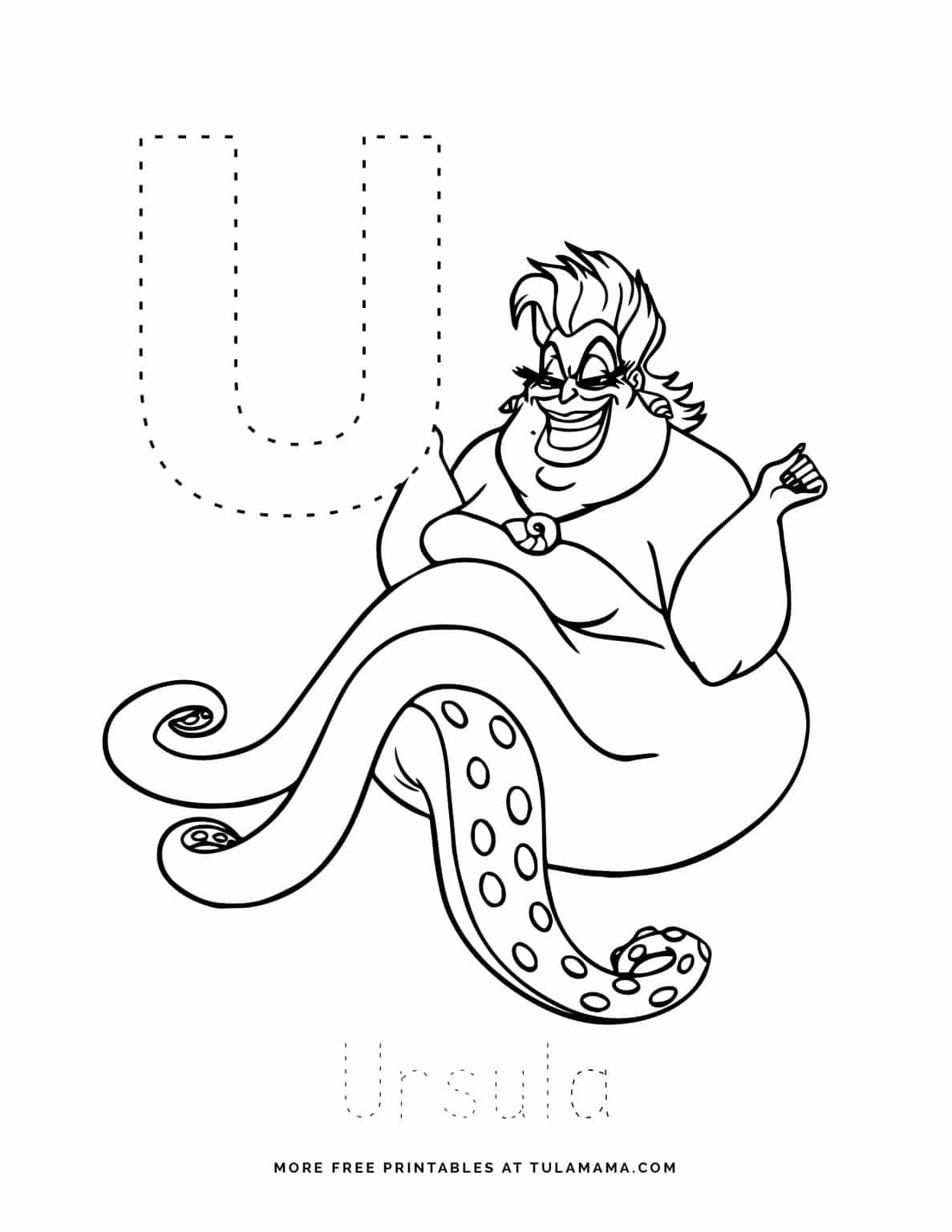 Free Printable Disney Alphabet Letter Tracing Worksheets - Tulamama