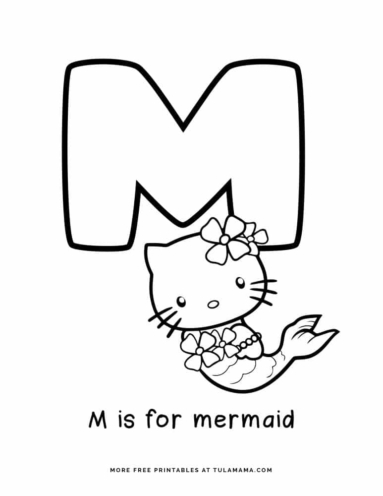 Free Hello Kitty Printables And ABC Coloring Pages - Tulamama