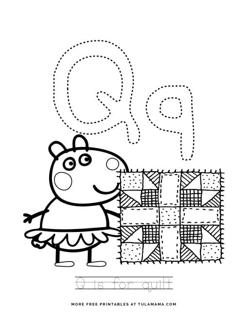 Free & Cute Peppa Pig Alphabet Tracing Sheet Printables - Tulamama