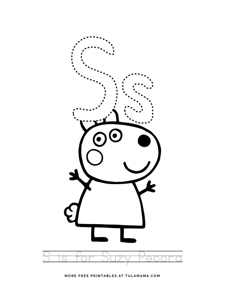 Free & Cute Peppa Pig Alphabet Tracing Sheet Printables - Tulamama