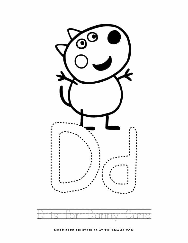 Free & Cute Peppa Pig Alphabet Tracing Sheet Printables - Tulamama