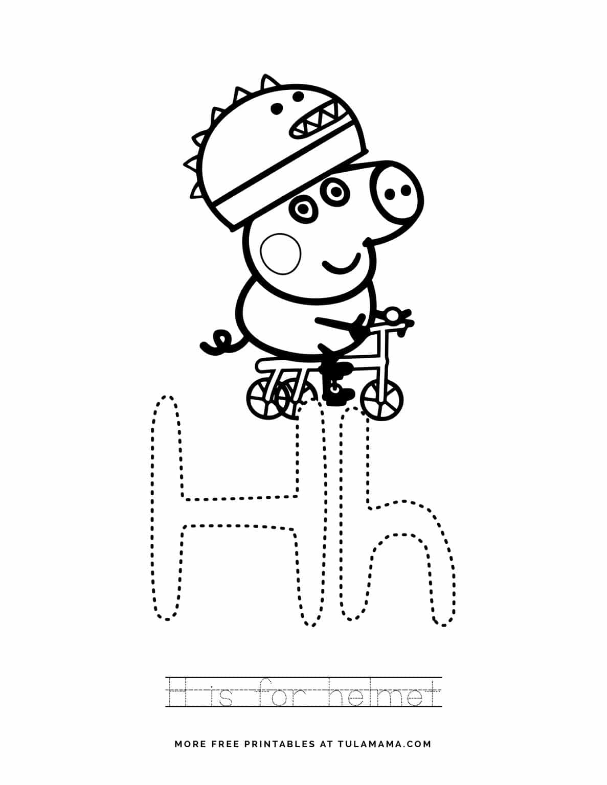 Free & Cute Peppa Pig Alphabet Tracing Sheet Printables - Tulamama