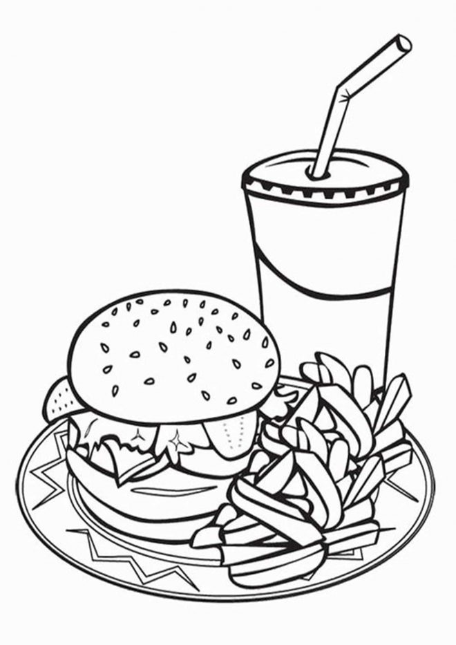 Free & Easy To Print Food Coloring Pages - Tulamama