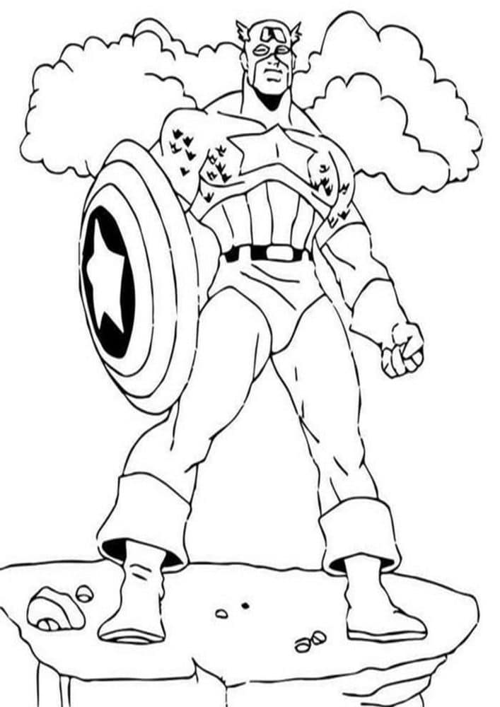 Free & Easy To Print Captain America Coloring Pages - Tulamama