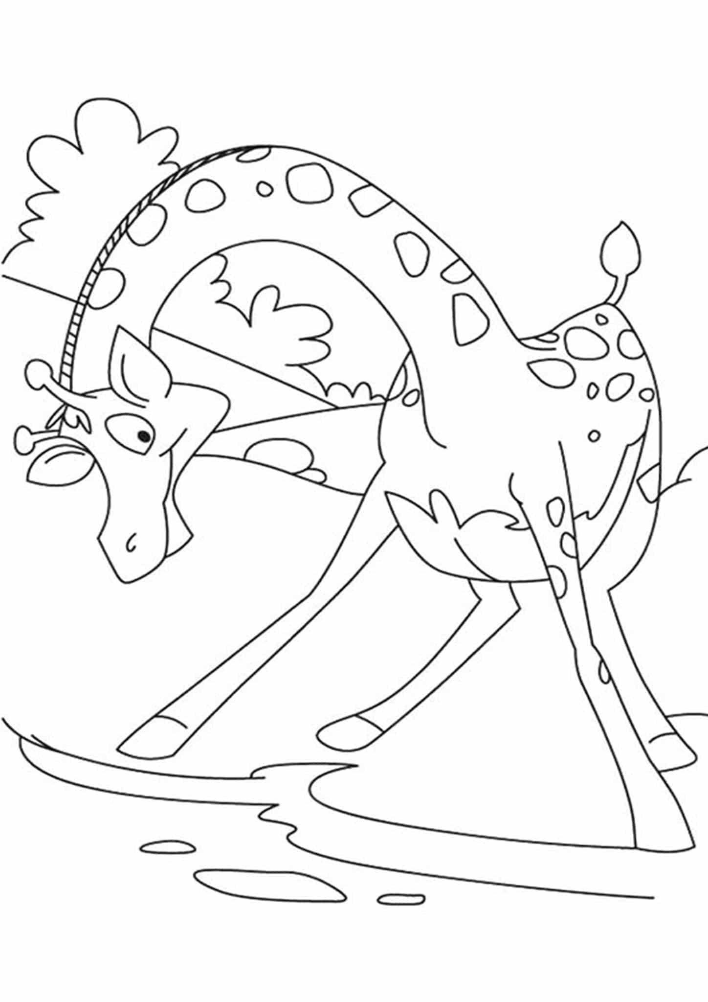 Free & Easy To Print Giraffe Coloring Pages - Tulamama