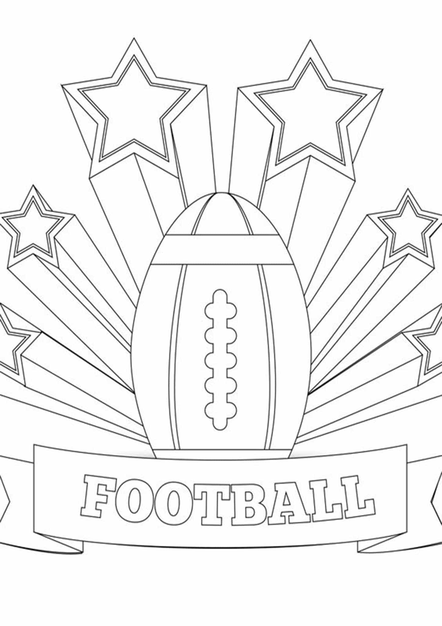 Free & Easy To Print Football Coloring Pages - Tulamama