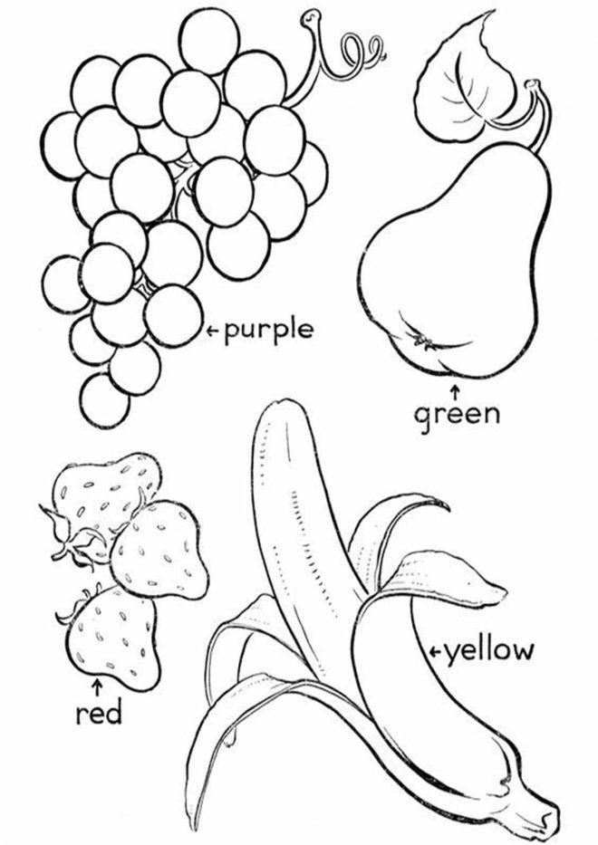 Free & Easy To Print Food Coloring Pages - Tulamama