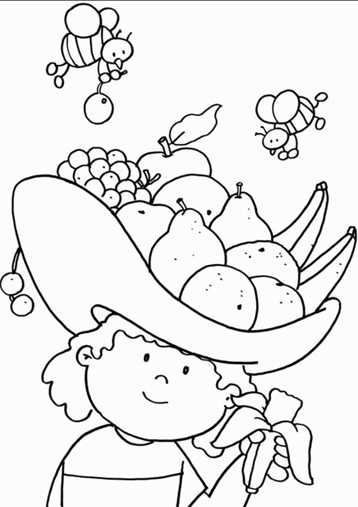 Free & Easy To Print Food Coloring Pages - Tulamama