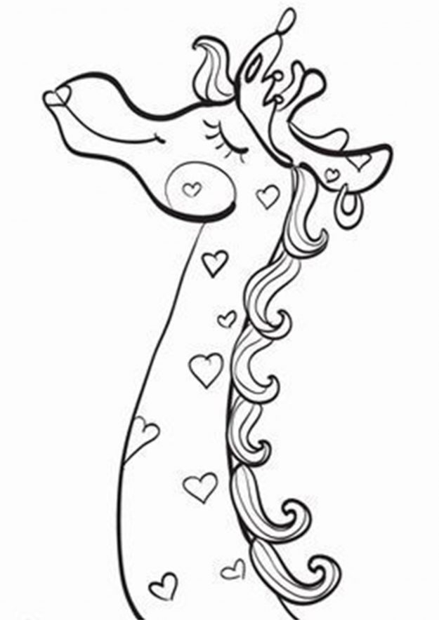 Free & Easy To Print Giraffe Coloring Pages - Tulamama
