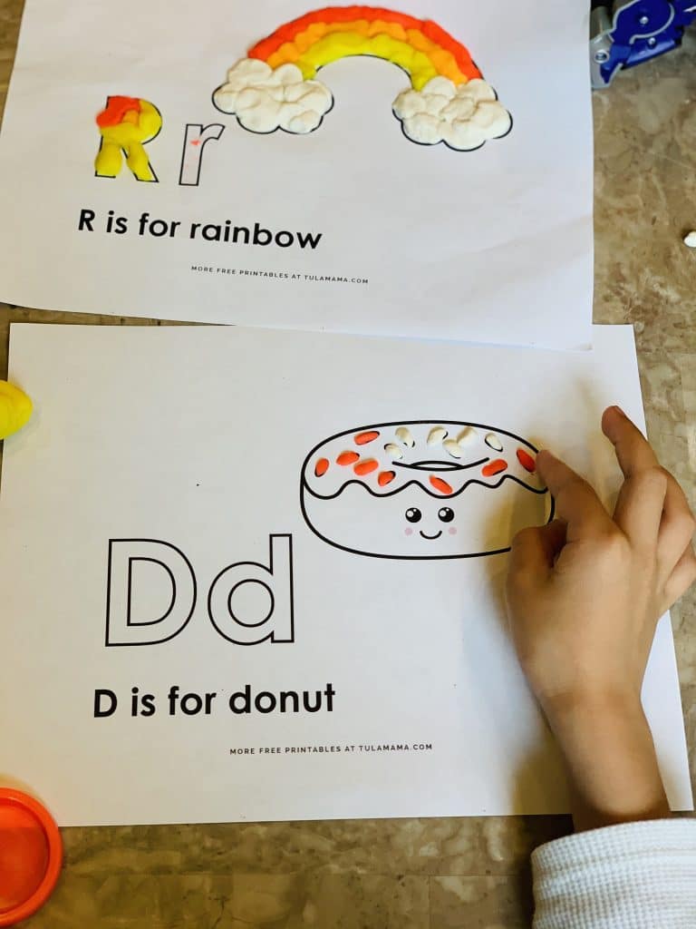 Free & Fun Printable Alphabet Playdough Mats - Tulamama