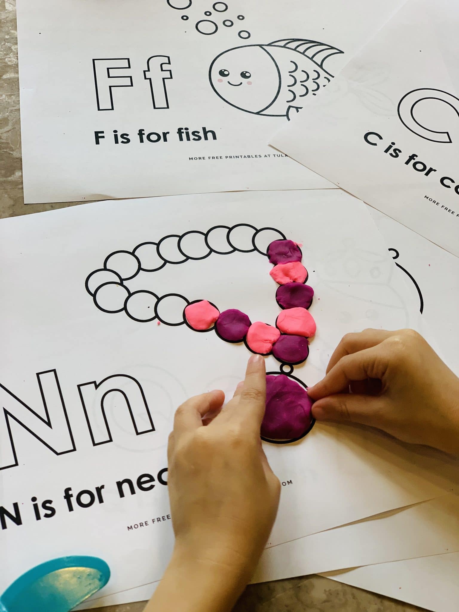 Free & Fun Printable Alphabet Playdough Mats - Tulamama