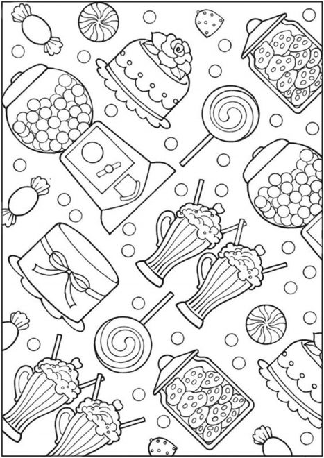 Free & Easy To Print Candy Coloring Pages - Tulamama