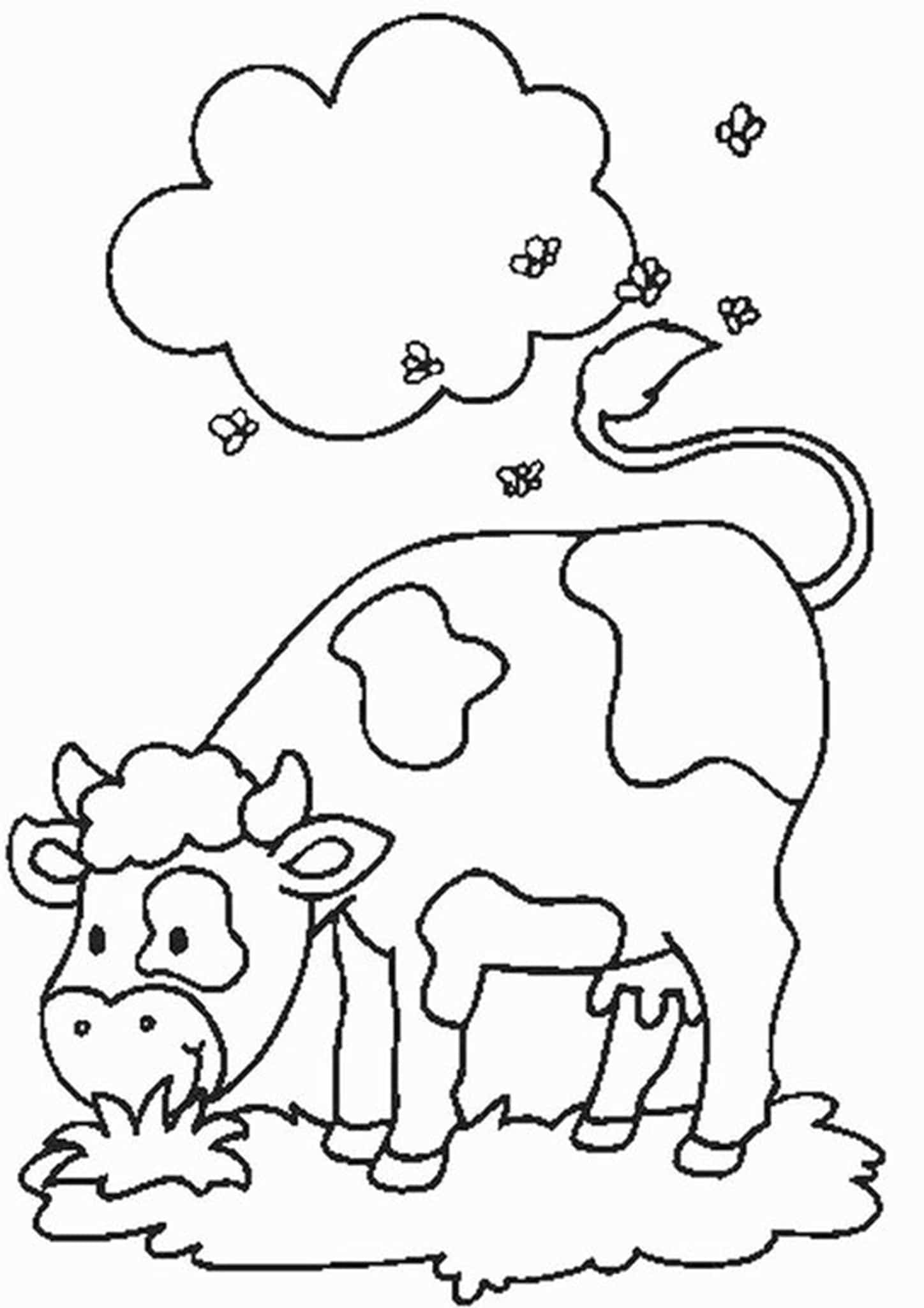 Free & Easy To Print Cow Coloring Pages - Tulamama