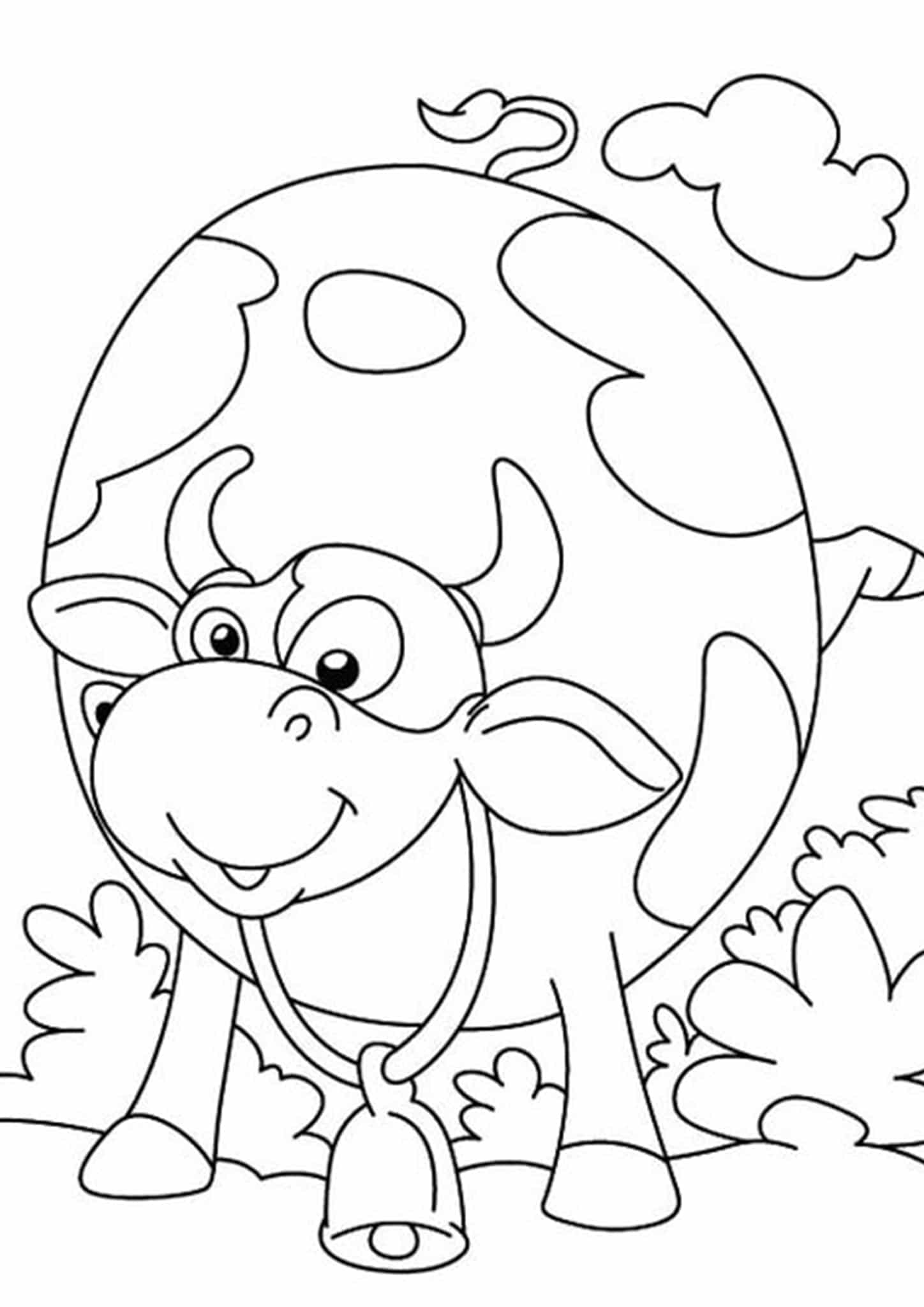 Free & Easy To Print Cow Coloring Pages - Tulamama