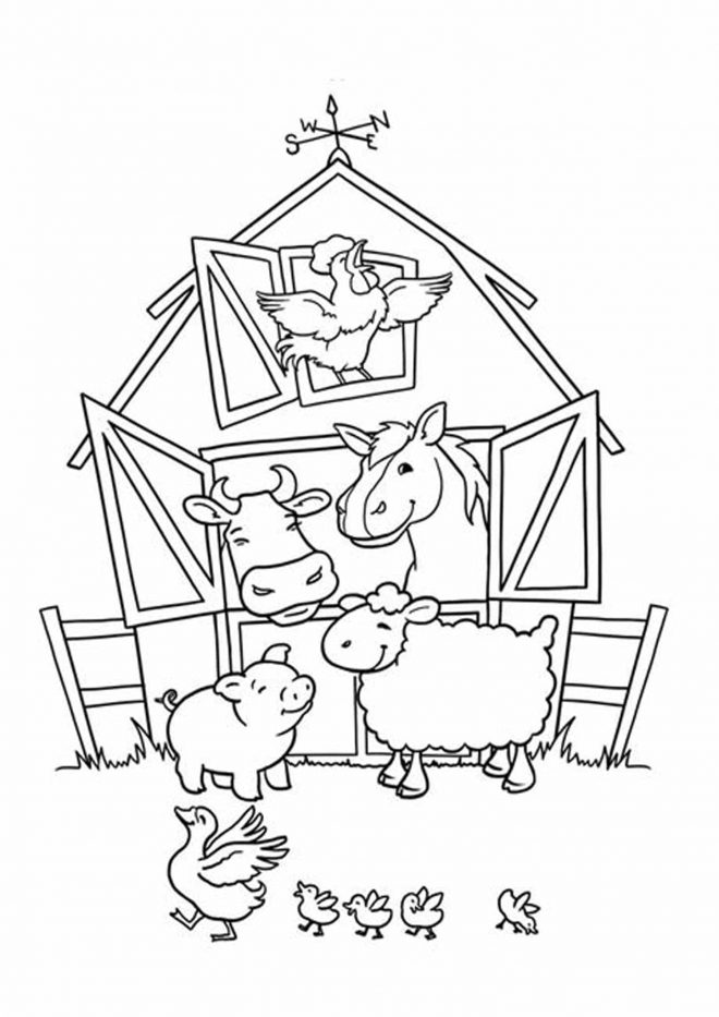 Free & Easy To Print Farm Animal Coloring Pages - Tulamama