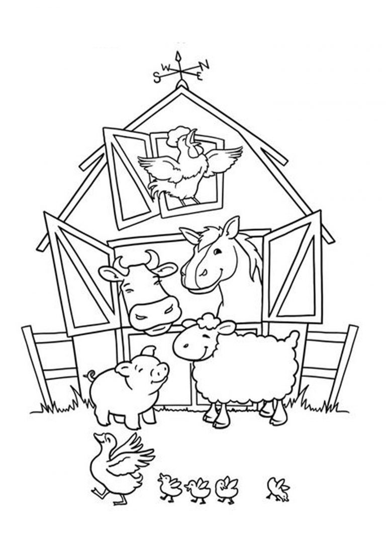 Free & Easy To Print Farm Animal Coloring Pages - Tulamama
