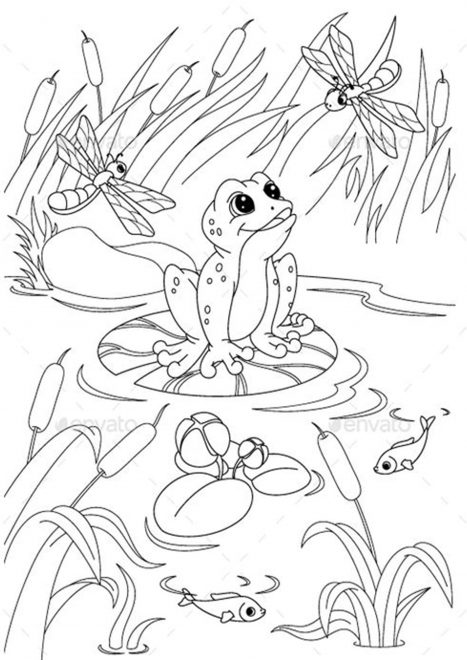 Free & Easy To Print Frog Coloring Pages - Tulamama