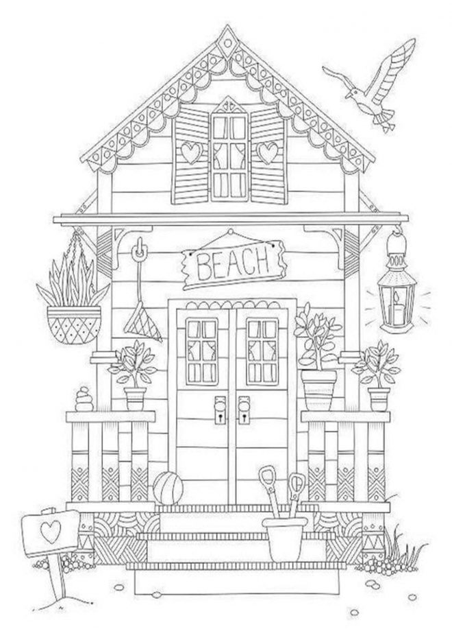 Free & Easy To Print House Coloring Pages - Tulamama