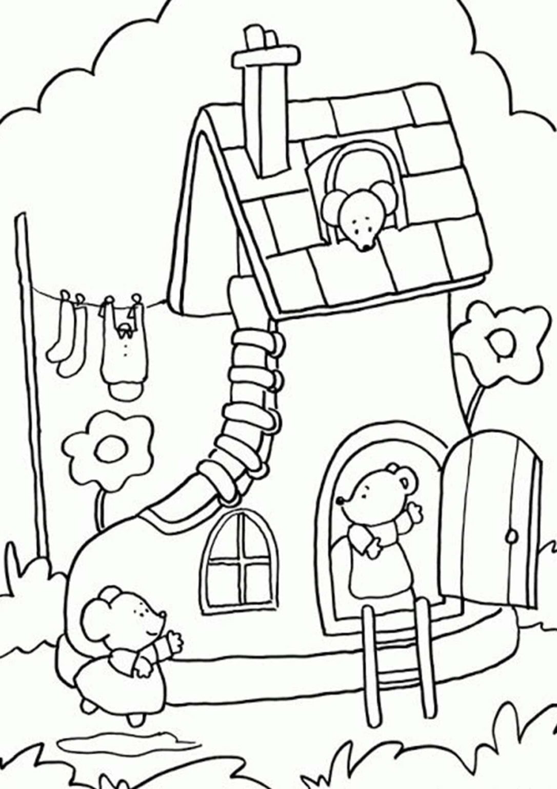 Free & Easy To Print House Coloring Pages - Tulamama