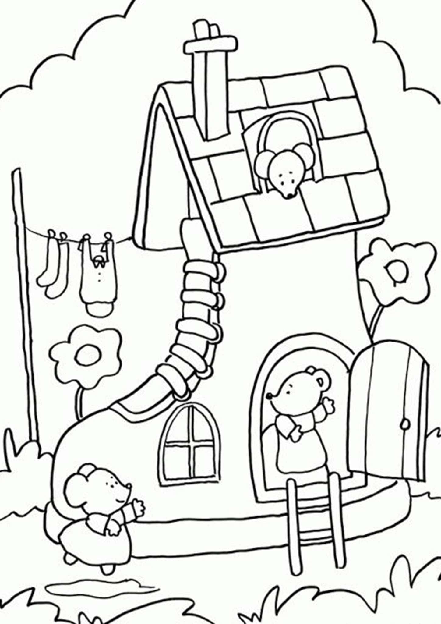 Free & Easy To Print House Coloring Pages - Tulamama