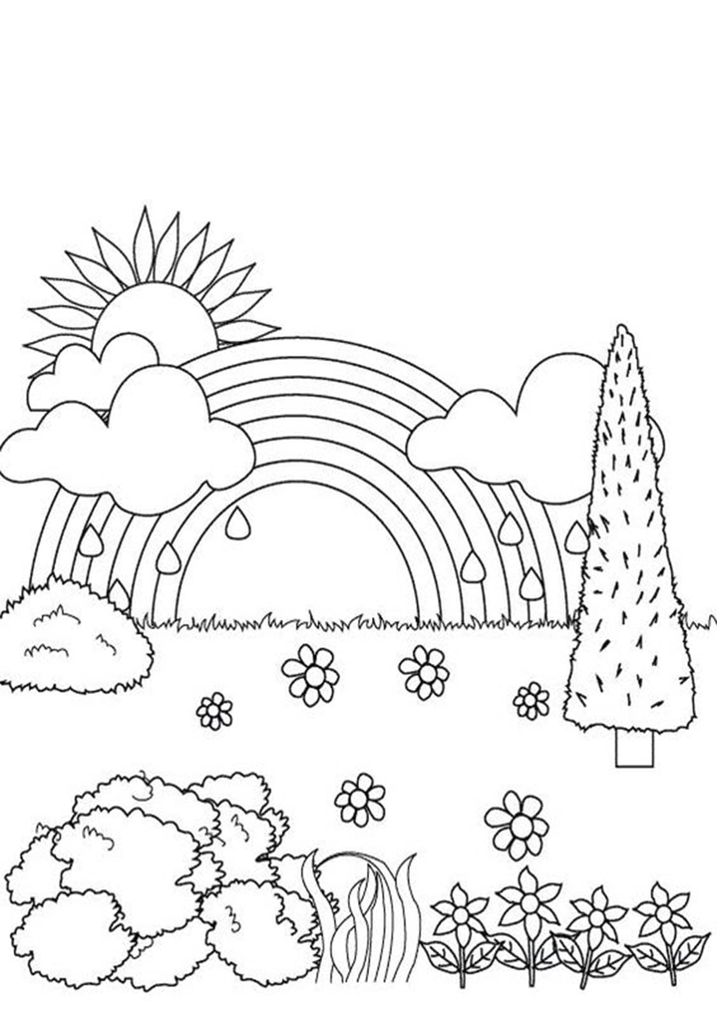 Free & Easy To Print Rainbow Coloring Pages - Tulamama