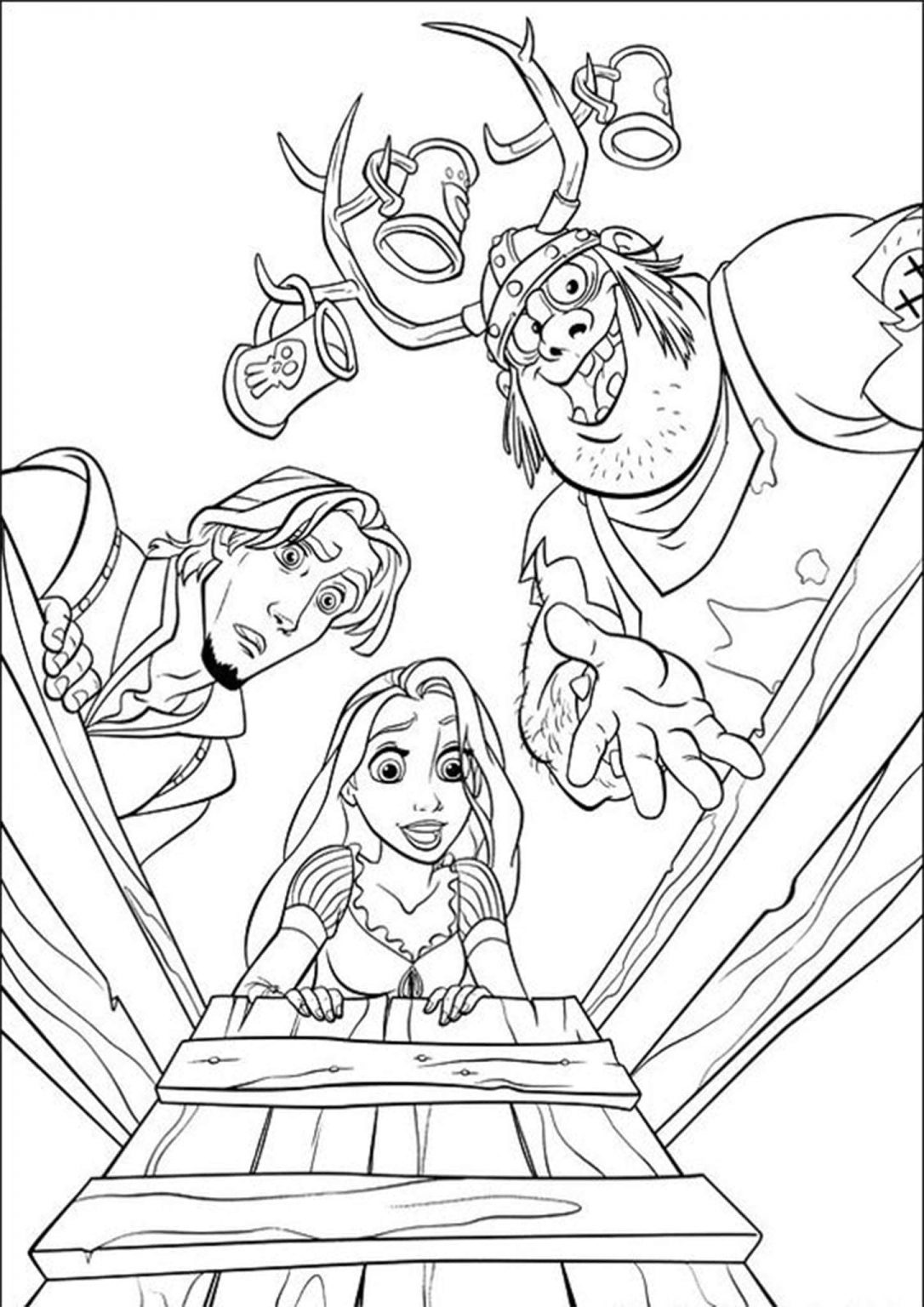 Free & Easy To Print Tangled Coloring Pages - Tulamama