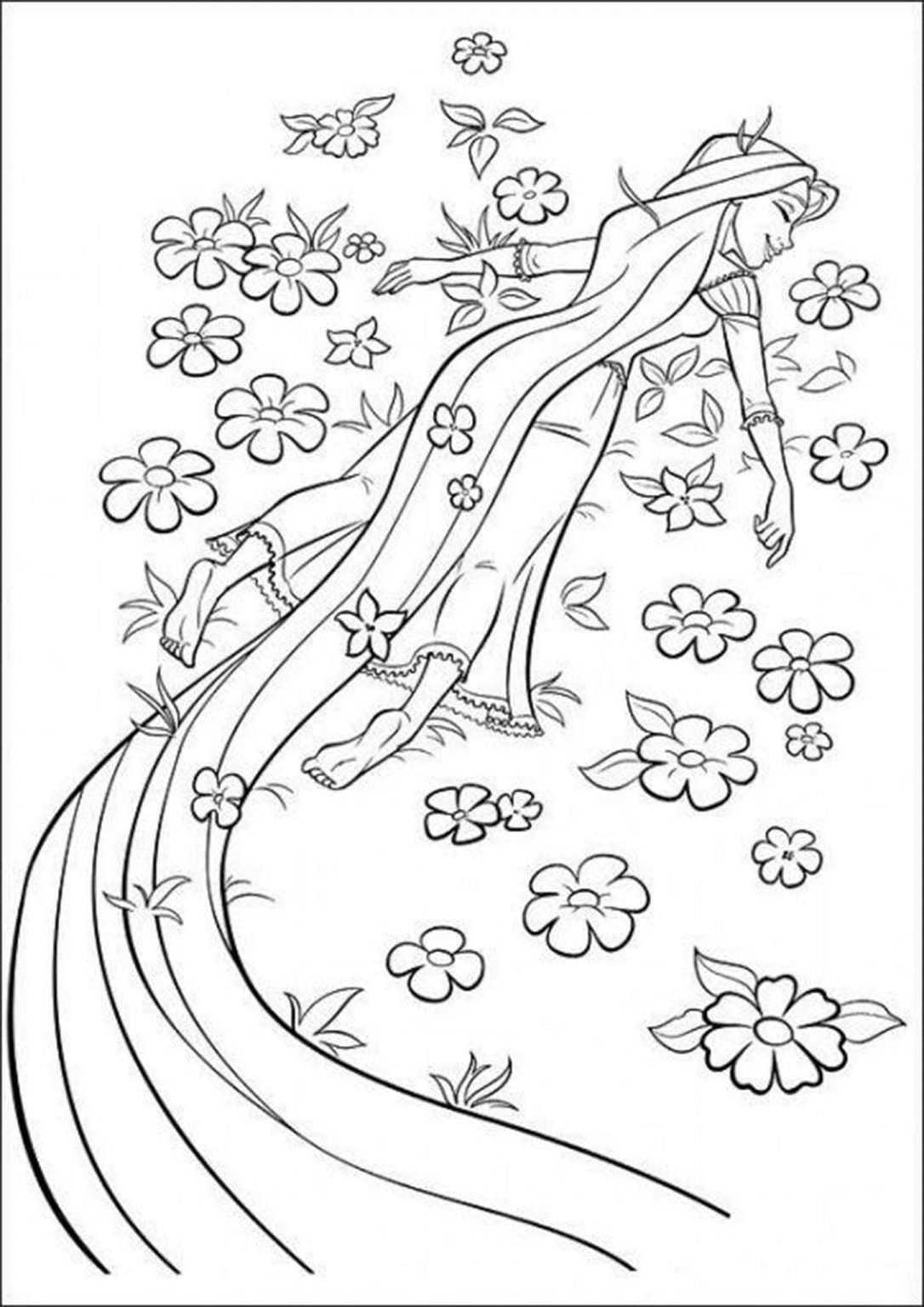Free & Easy To Print Tangled Coloring Pages - Tulamama