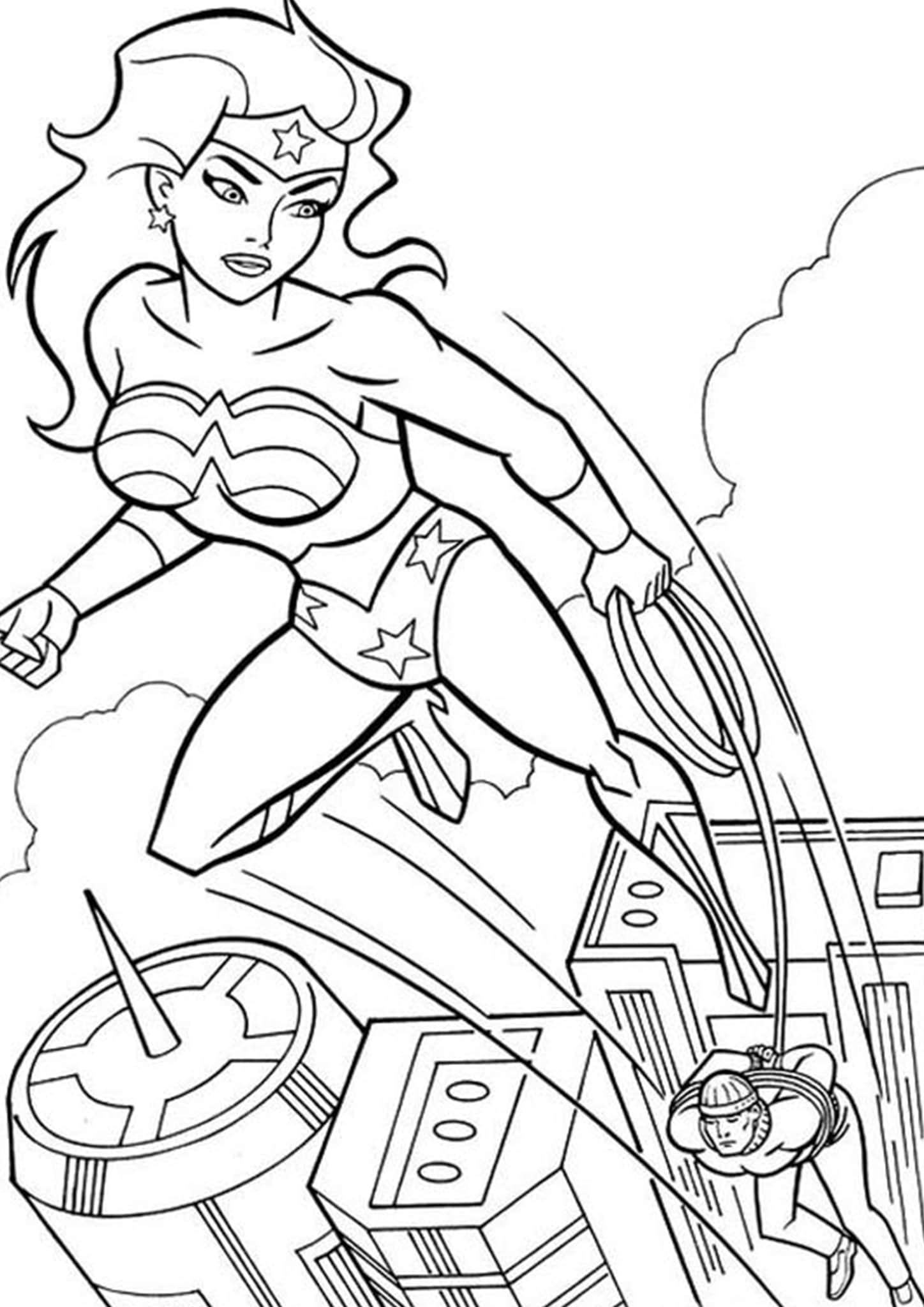 Free & Easy To Print Wonder Woman Coloring Pages - Tulamama