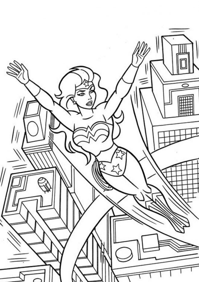 Free & Easy To Print Wonder Woman Coloring Pages - Tulamama
