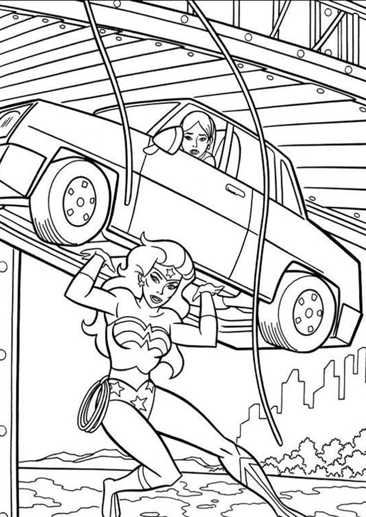 Free & Easy To Print Wonder Woman Coloring Pages - Tulamama